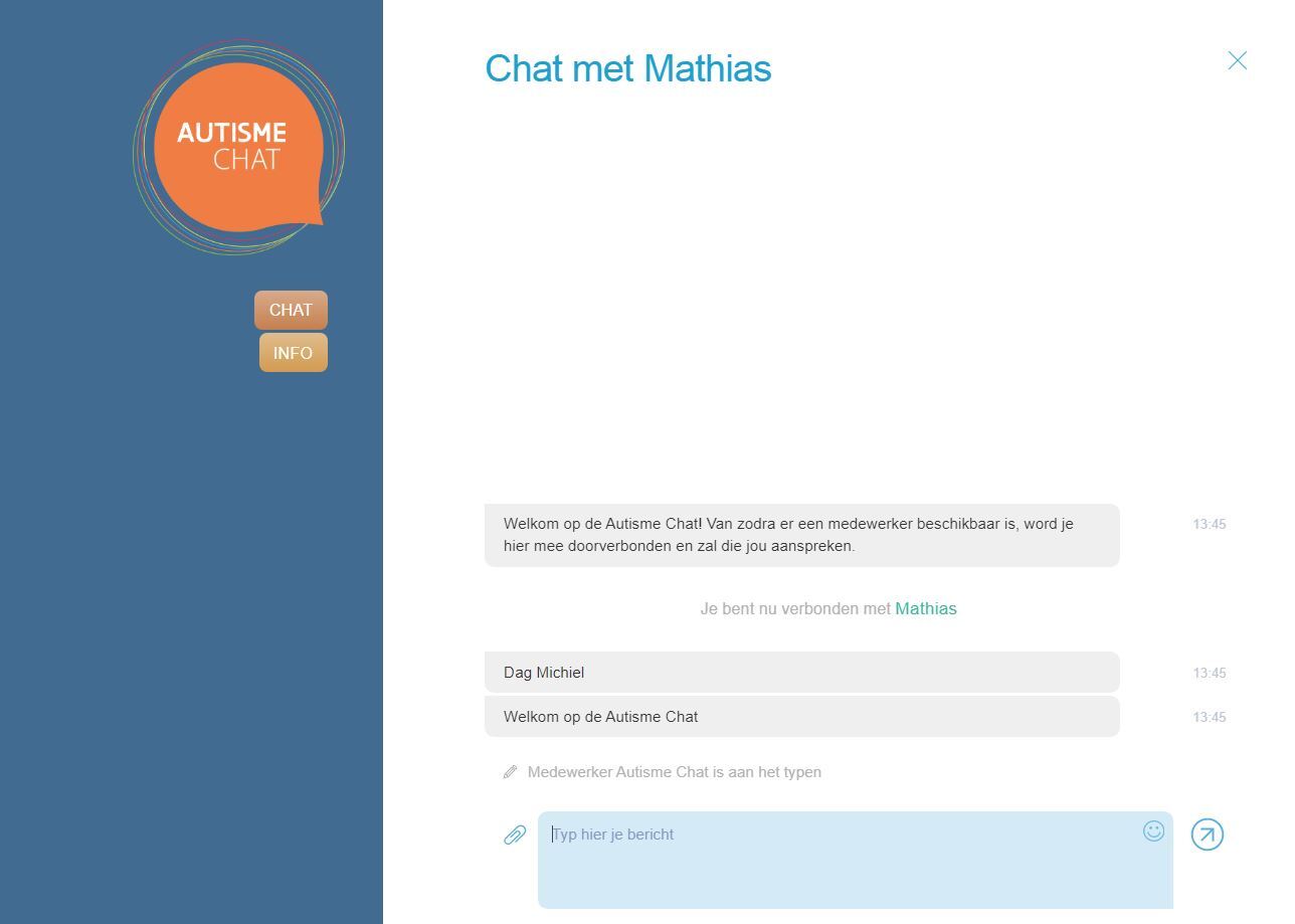 Autisme Chat · Onlinehulp-apps